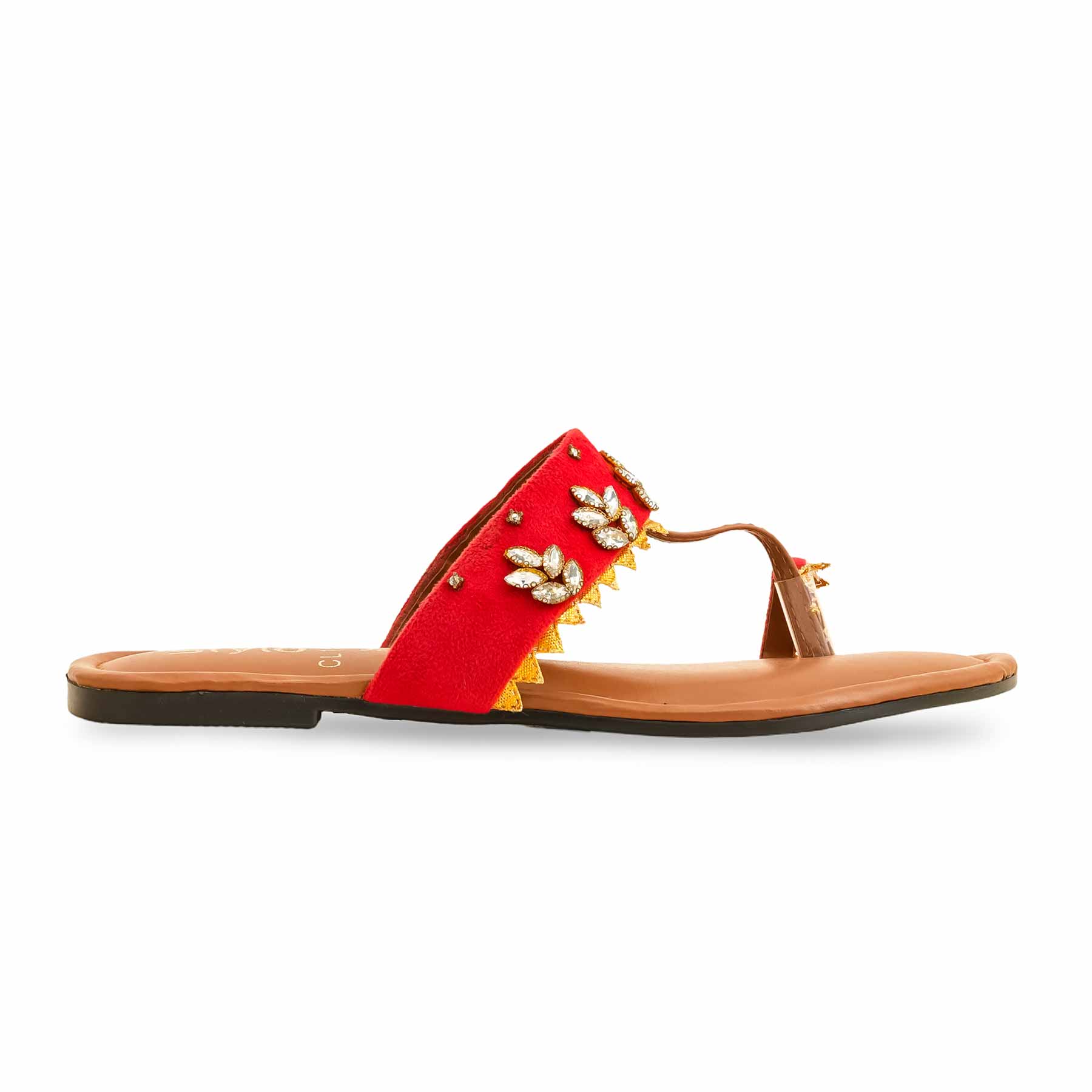 Red Casual Chappal CL1519