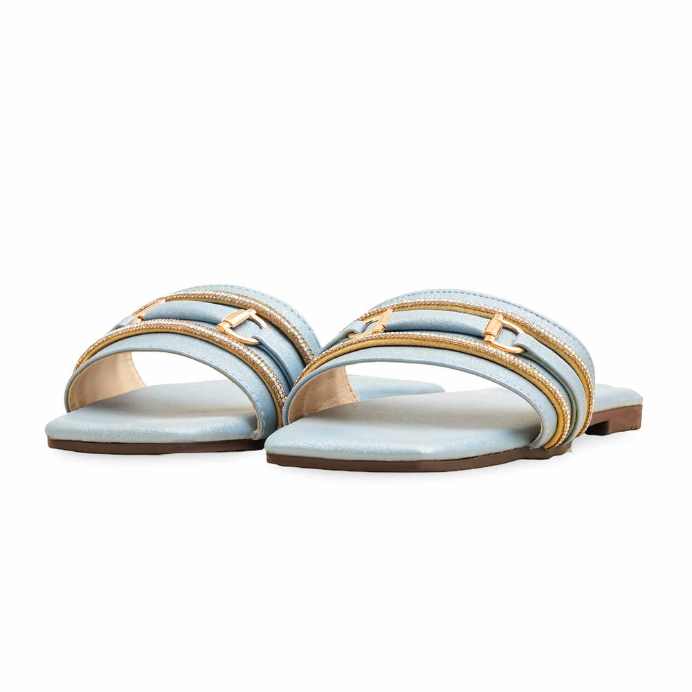 Sky Blue Casual Slipper For Ladies CL2101 – Stylo
