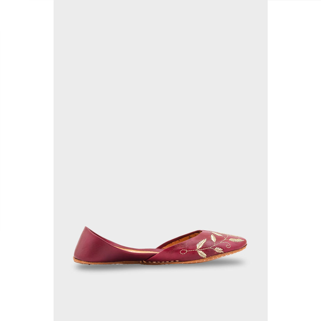 Maroon Ethnic Khussa EC8658