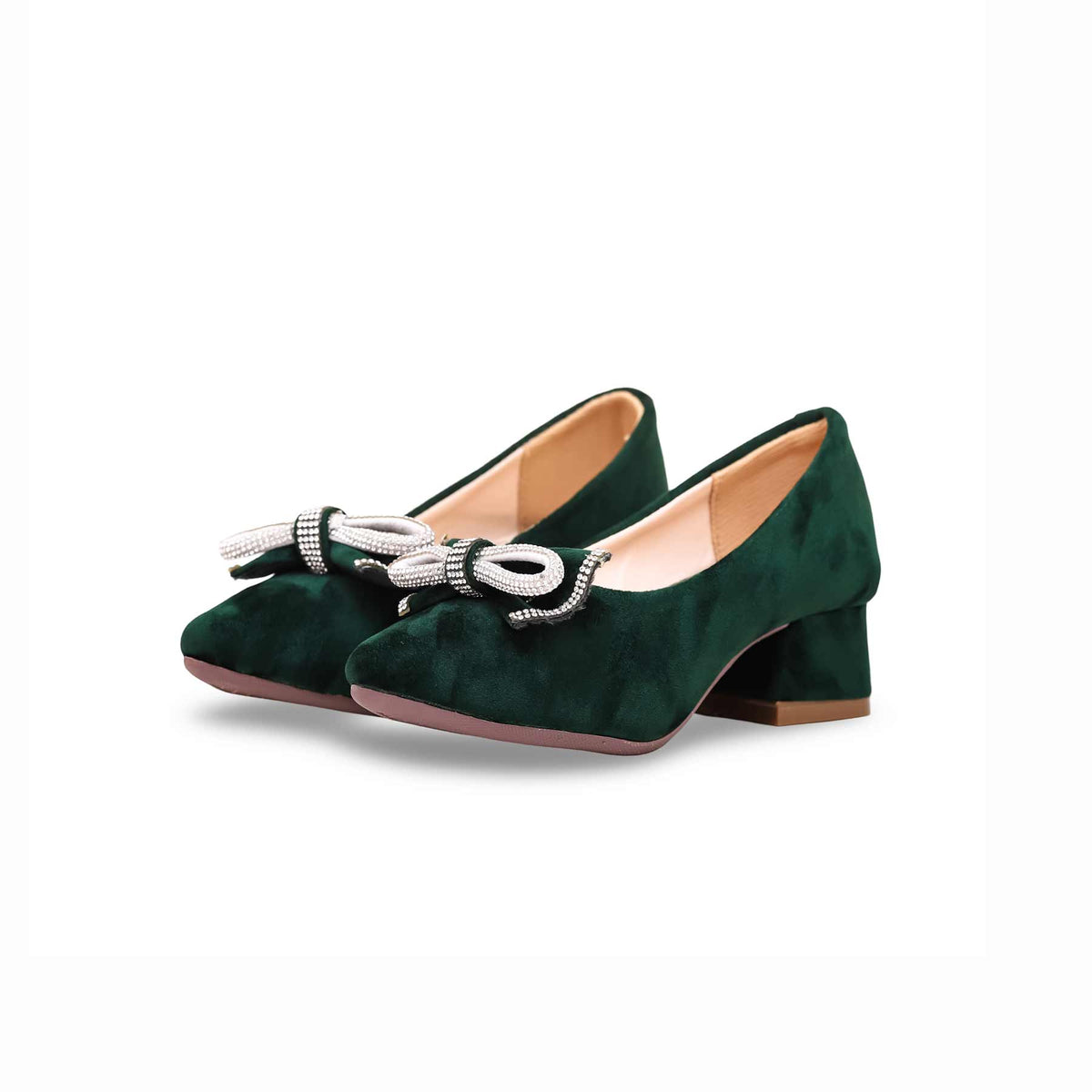 Girls Green Formal Pumps KD2292 – Stylo