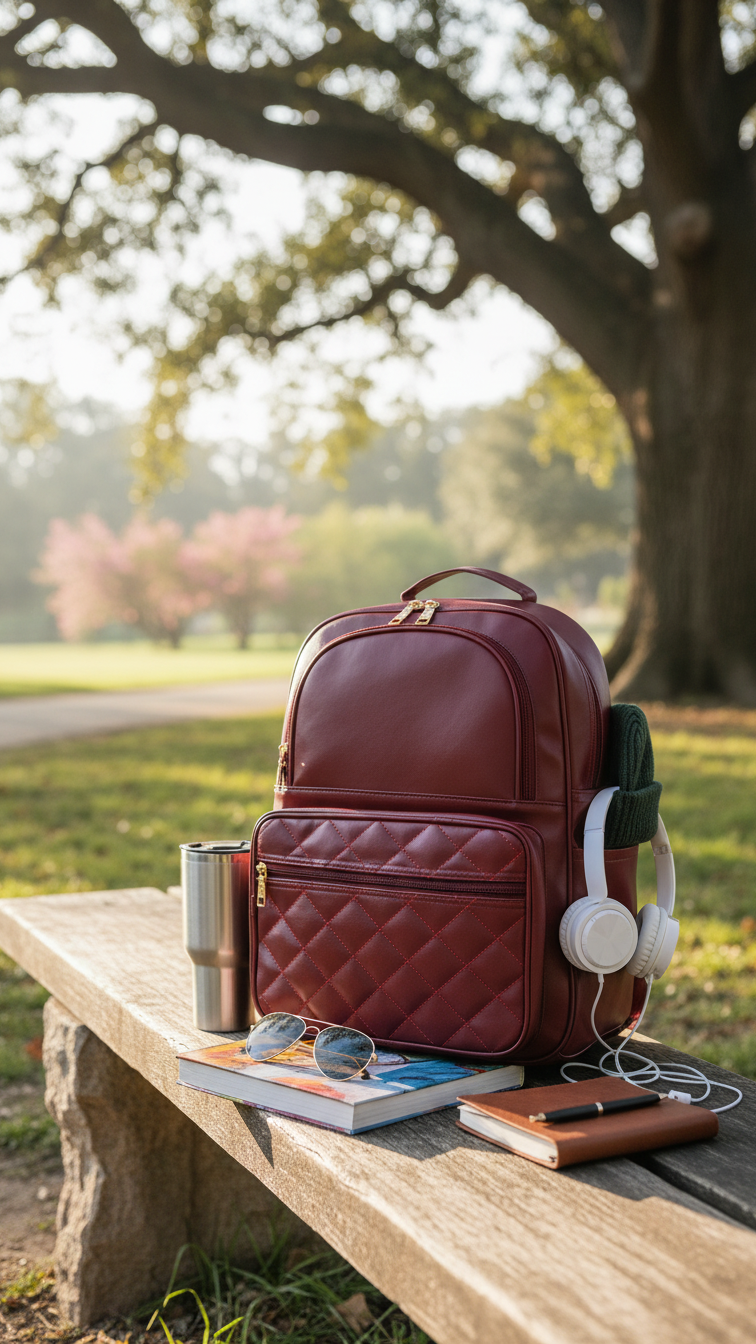 Maroon Casual Back Pack For Women P56319
