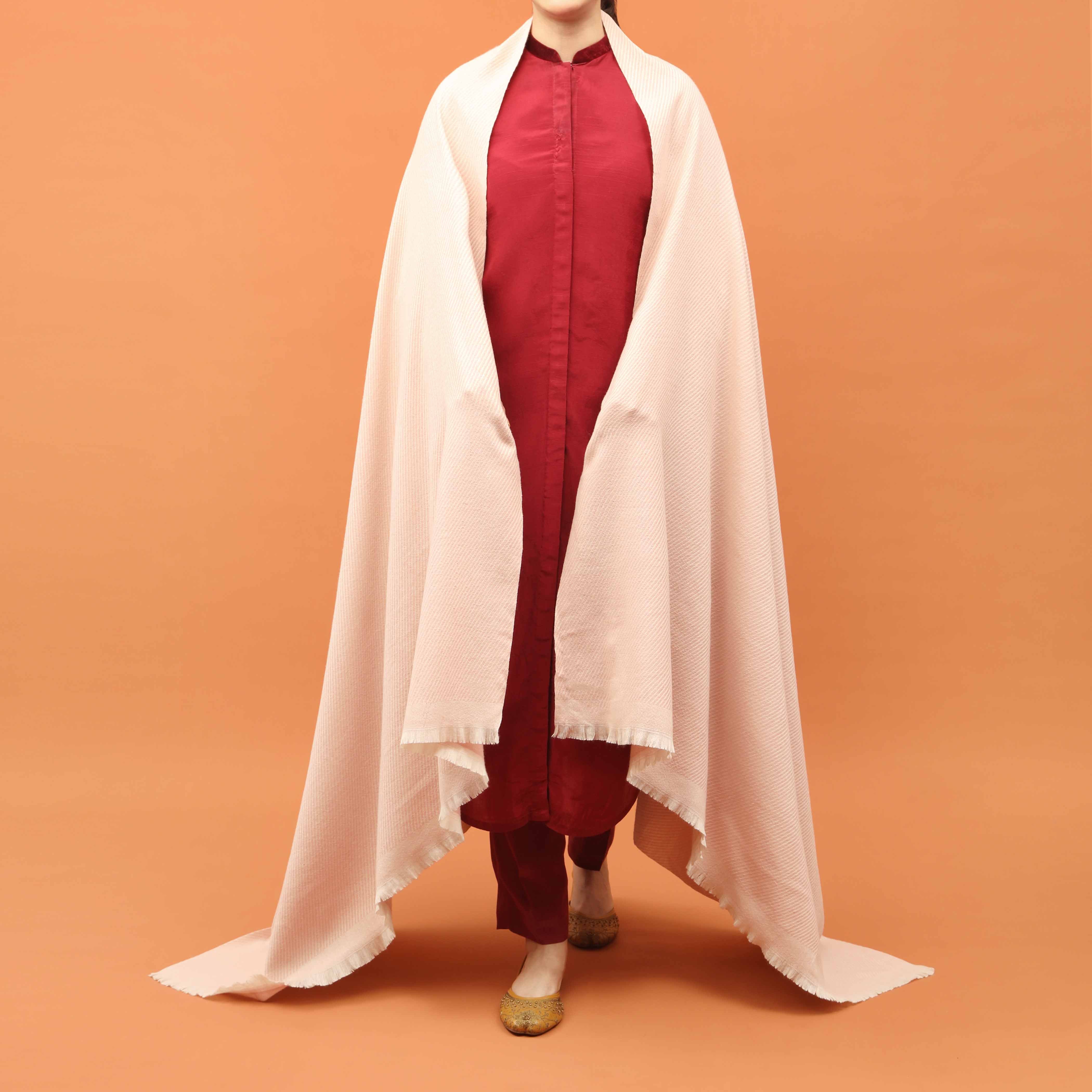 Pink Acrylic Winter Shawl PN4378 – Stylo