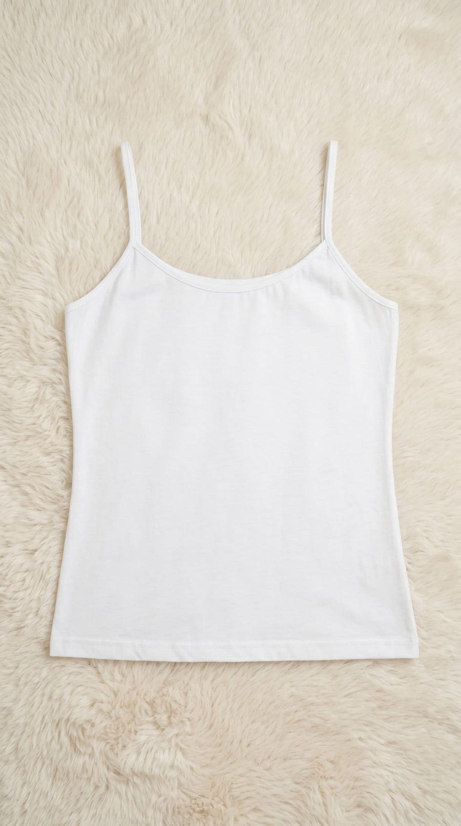 White Solid Tan Top PT601309