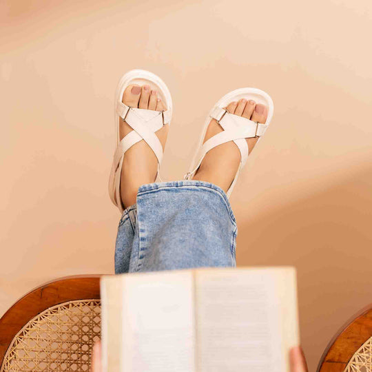 Buy Beige Formal Sandal | Trendy Chunky Platform Sandal
