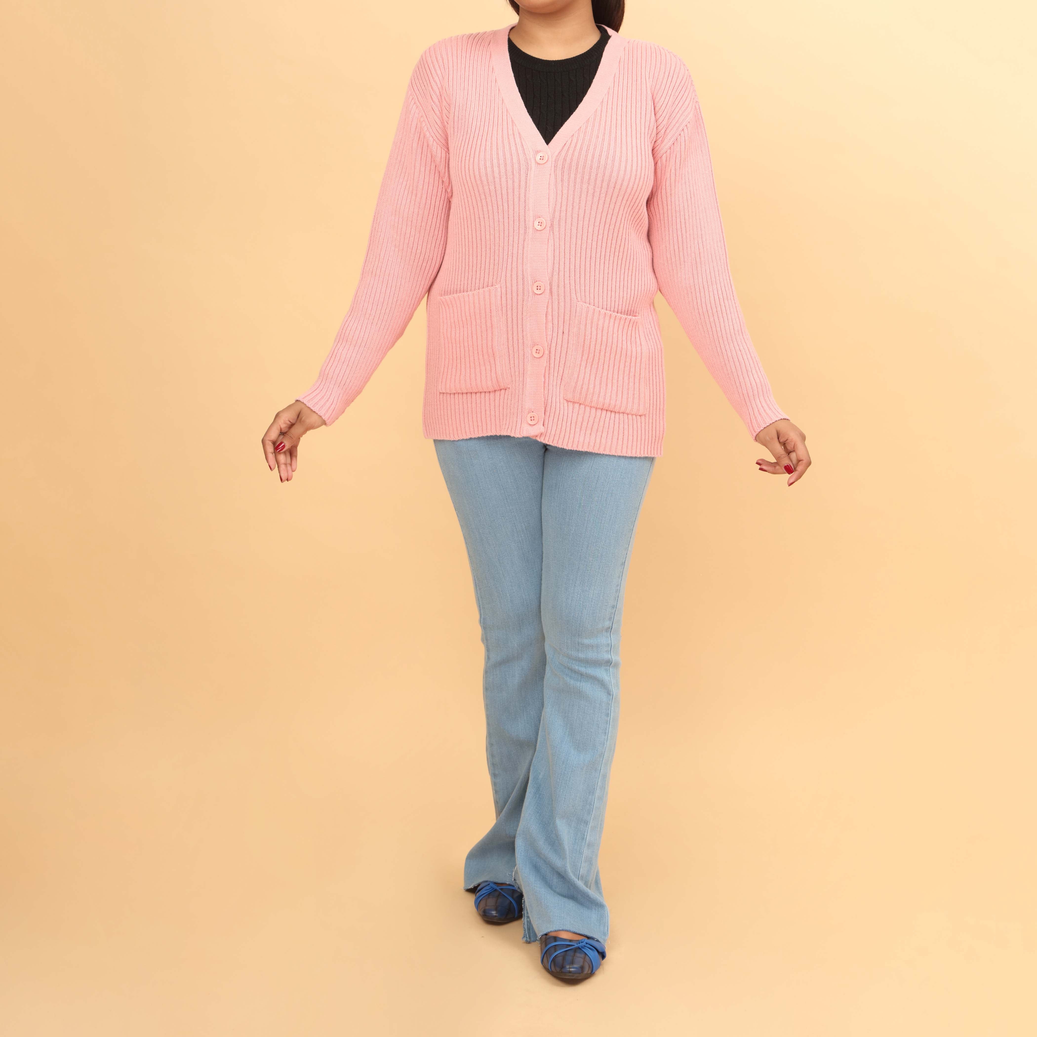 Pink Cotton Winter Sweater PW4816 – Stylo