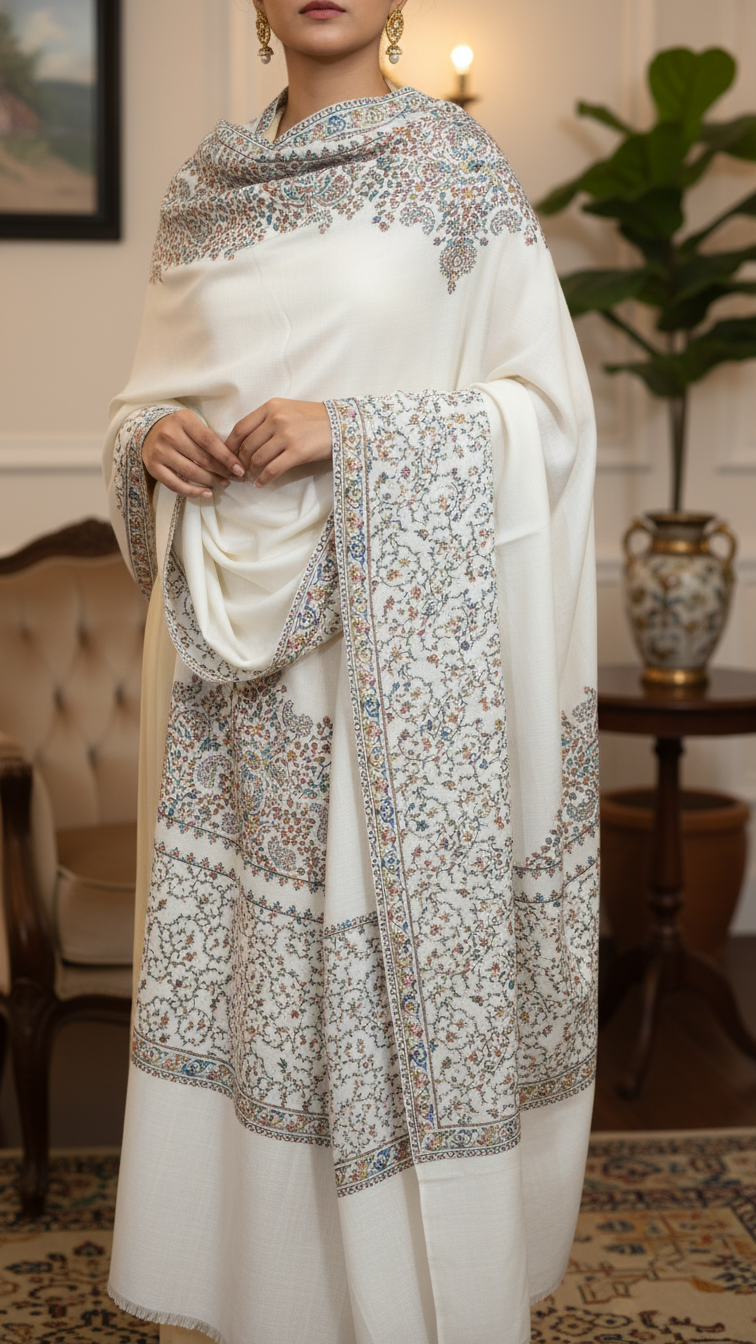 White Winter Shawl PW5886