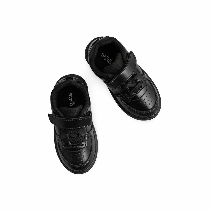 Boys Black Lace Up School Shoes SK1098