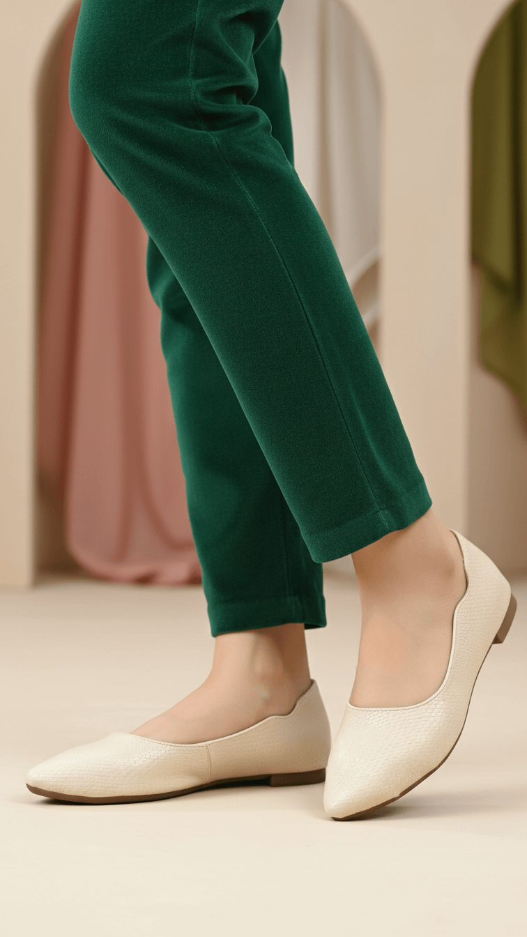 Fawn Textured Pointed Toe Pumps - Shop Ladies Flats