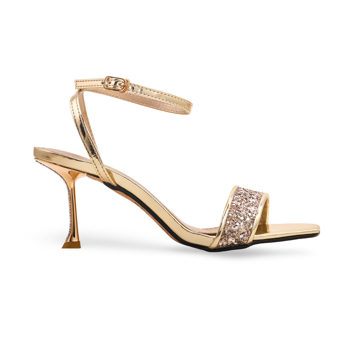 Golden Fancy Bridal Sandals FN5767 | Stylo