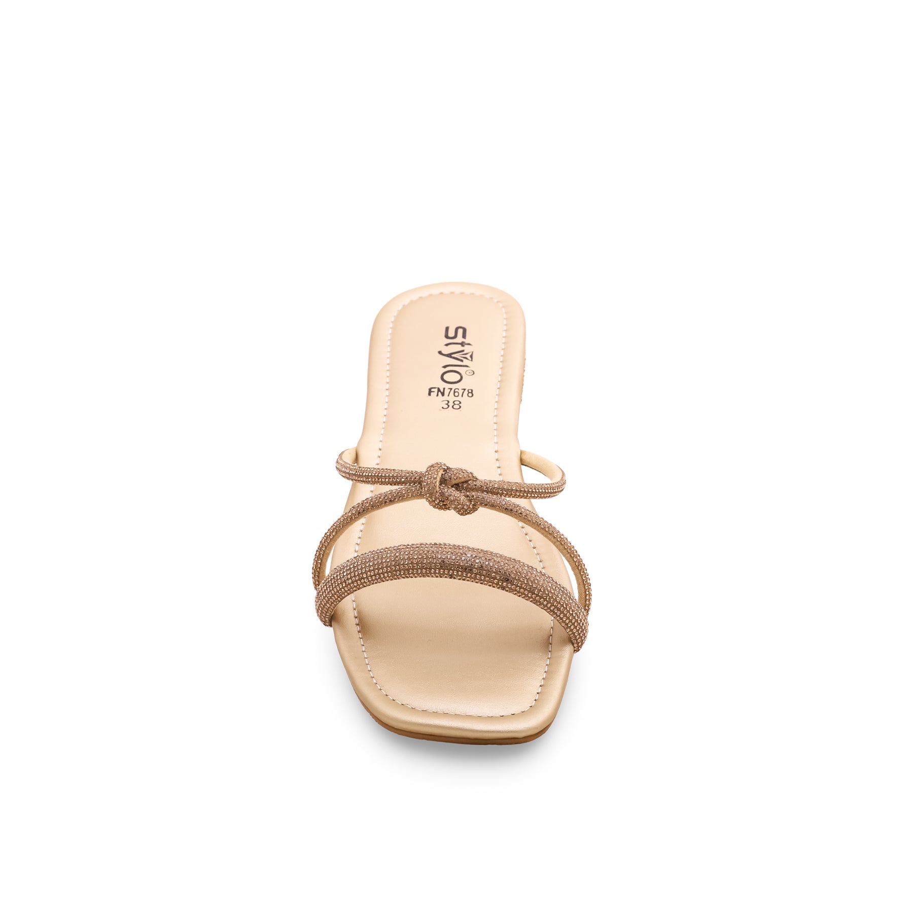 Golden Fancy Slippers FN7678 | Stylo