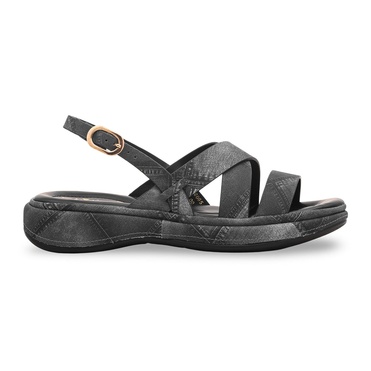 Black PU Sandals PU0068 | Stylo