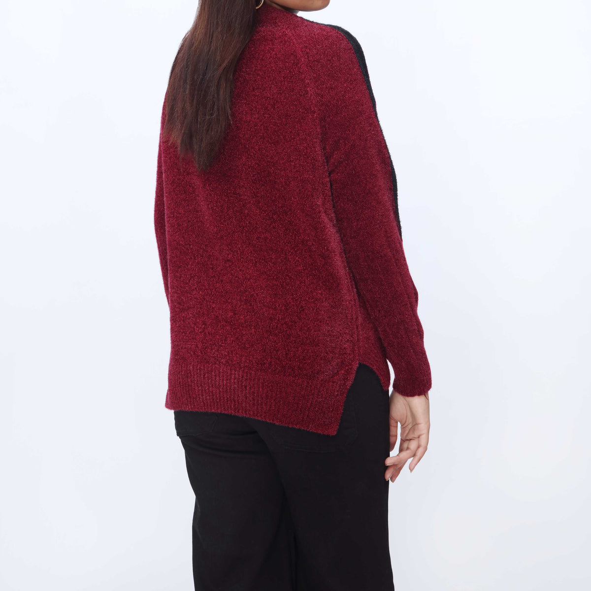 Maroon Crew Neck Pullover Sweater PW3931 – Stylo