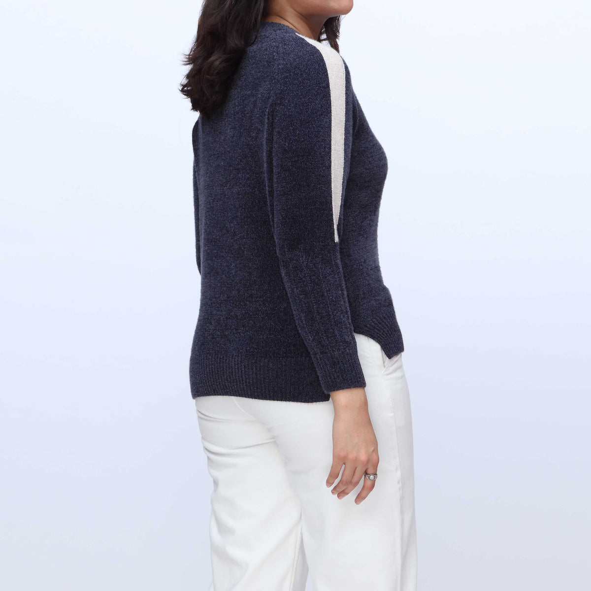 Blue Crew Neck Pullover Sweater PW3931 – Stylo